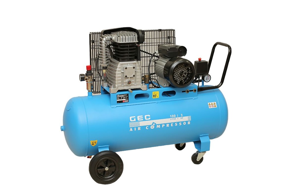 GEC COMPRESSORS 100LTR-2065J Belt Driven Air Compressor 10Bar 100Liter ...
